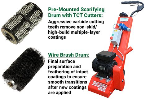 Marine Deck Coating Removal With The TFP 200 Deck Crawler/Scarifier ...